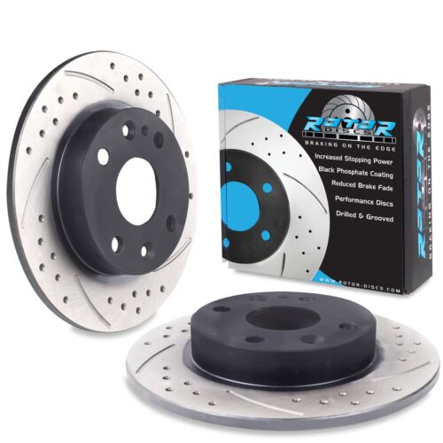 Rear Drilled Grooved 231mm Brake Discs For Mazda Mx5 Mk1 1.6 16V Na ...