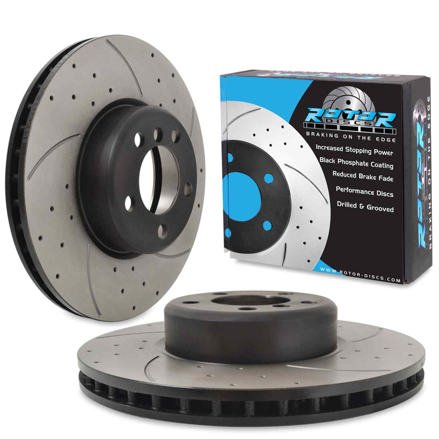 Front Drilled Grooved 345mm Brake Discs For BMW 1 Series M135i M140i ...