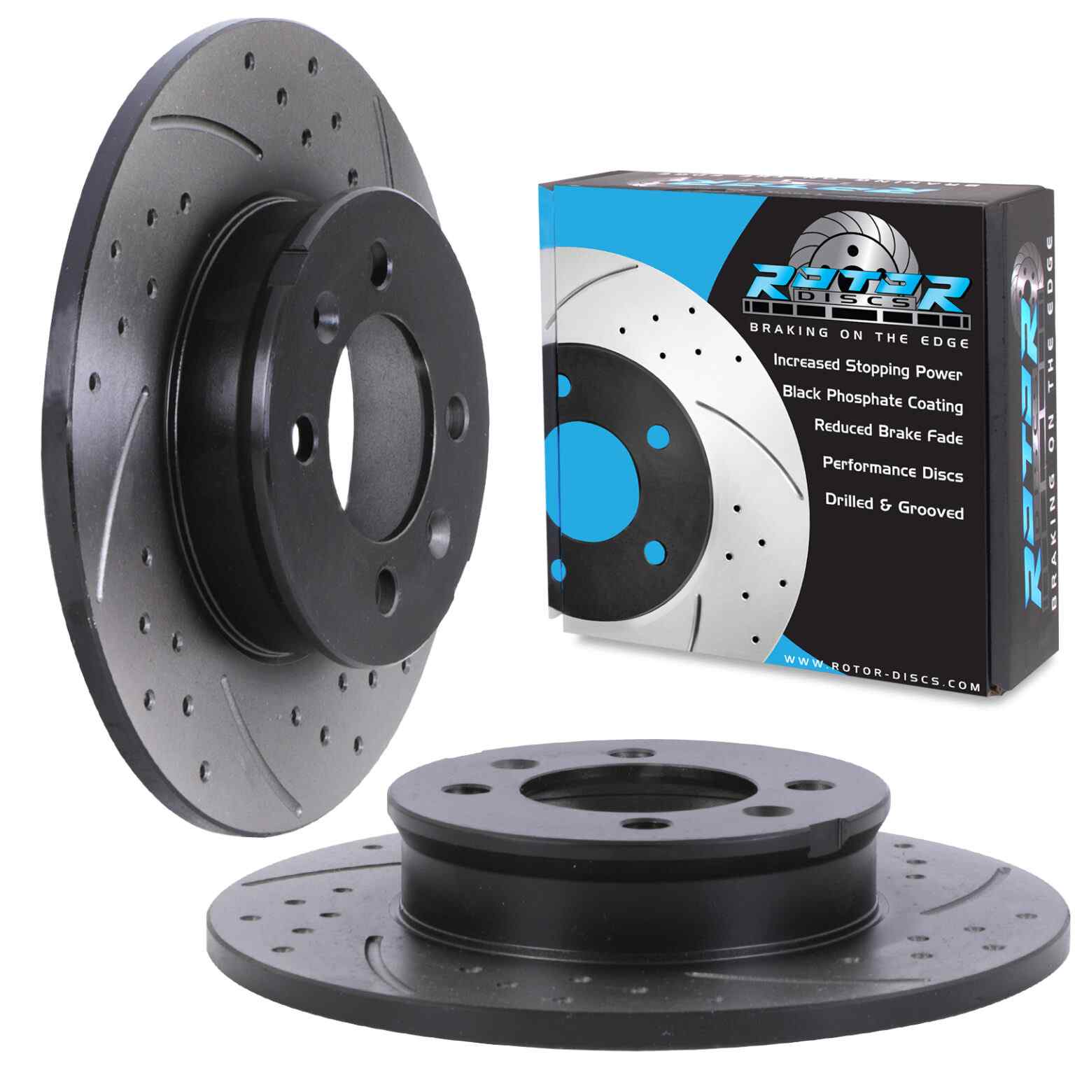 Rear Drilled Grooved 240mm Brake Discs For MG F MG TF 1.6 1.8 95 ...